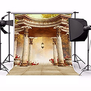 AOFOTO 5x5ft Romantic Wedding Royal Gazebo Background Classic Gloriette Photography Backdrop Vintage Garden Pavilion Retro Columns Photo Studio Props Lovers Girl Artistic Portrait Vinyl Wallpaper
