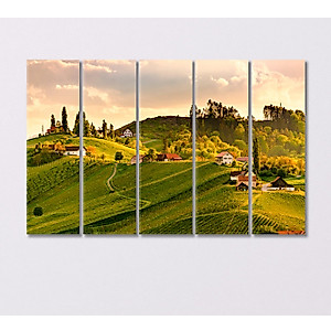 Vineyard Landscape South Styria Austria Canvas Print 1 Panel / 36x24 inches