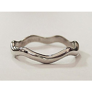 SOVATS Curved Thumb Ring for Women 925 Sterling Silver Rhodium Plated - Simple, Stylish &Trendy Nickel Free Ring, Size 8