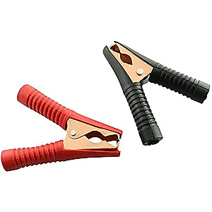 Longdex Car Alligator Clip 2PCS 100A Heavy Duty Full Insulated Car Crocodile Clamp Booster Battery Cable Clips for Car Auto Vehicle