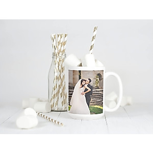 Custom Mug Personalized Coffee Mug with Custom Photo, Text, Logo, Tazas Personalizadas 15oz Mug Housewarming Gifts Great Gift for Mom, Best Dad Mug, Friendship, Bestie and Groom