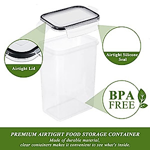 Airtight Food Storage Containers Set, 8 Pcs BPA Free Cereal Storage Containers with Lids Airtight, Storage Containers for Food and Sugar, Kitchen Pantry Organization and Storage