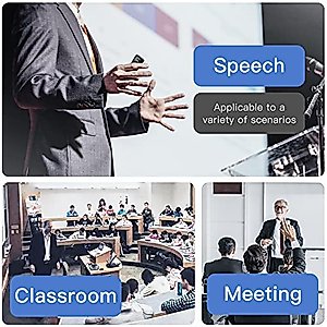 BYEASY Wireless Presenter,RF 2.4GHz Presentation Clicker Remote 100 FT, USB PowerPoint PPT Clicker, Volume Control for Google Slides- Black