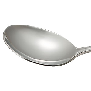 (Set of 12) Tuscany Heavy Weight Bouillon Spoons, 6-Inch 18/0 Stainless Steel Round Bowl Soup Spoons for Restaurant/Catering, Commercial Quality Silverware Flatware Set