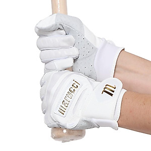 Marucci 2021 PITTARDS Reserve Adult Batting Gloves, White, Adult Small