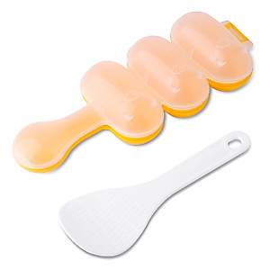 Rice Ball Shaker,Rice Ball Molds, DIY Ball Shaped Kitchen Tools Shakers Food Decor for Kids DIY Lunch Maker Mould with a Mini Rice scoop