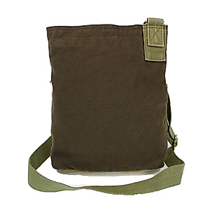 Chala Patch Cross-Body Women Handbag, Canvas Messenger Bag - Chihuahua - Dark Brown