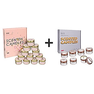 Flower Scented Candles Gift Set of 12 & 7 Pack Bulk