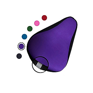 MI0512 Kids Bike Gel Seat Cushion Cover, 8x5 inch Child Bike Seat Cover Premium Comfortable Small Bicycle Saddle Pad (Violet)
