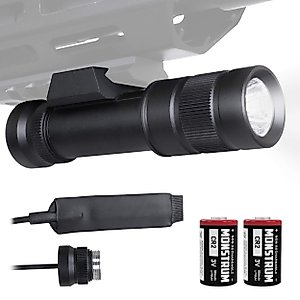 Monstrum F200 200 Lumens Flashlight with Remote Pressure Switch and Picatinny Rail Mount | for Rifles and Shotguns