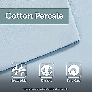 INK+IVY 100% Cotton Comforter Set Trendy Stripe Textured Design, Modern Down Alternative, All Season Cozy Bedding with Matching Shams, Full/Queen, Aqua Reversable Stripes