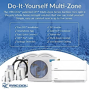 Mr Cool DIYM227HPW02C07 DIY Multi-Zone Series Ductless Heat Pump, White
