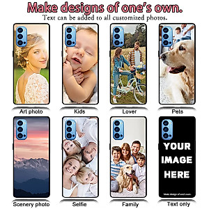 Styletify Customized Photo Case for Oppo Reno 2, Personalized Picture Case Shockproof Silicone Case Soft Candy Custom Phone Case Xmas Birthday Thanksgiving Gift Protective Phone Cover Black