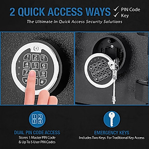 Barska AX13312 Digital Keypad Two Lock Depository Drop Safe 1.6/2 Cubic Ft for Money, Cash & Mail