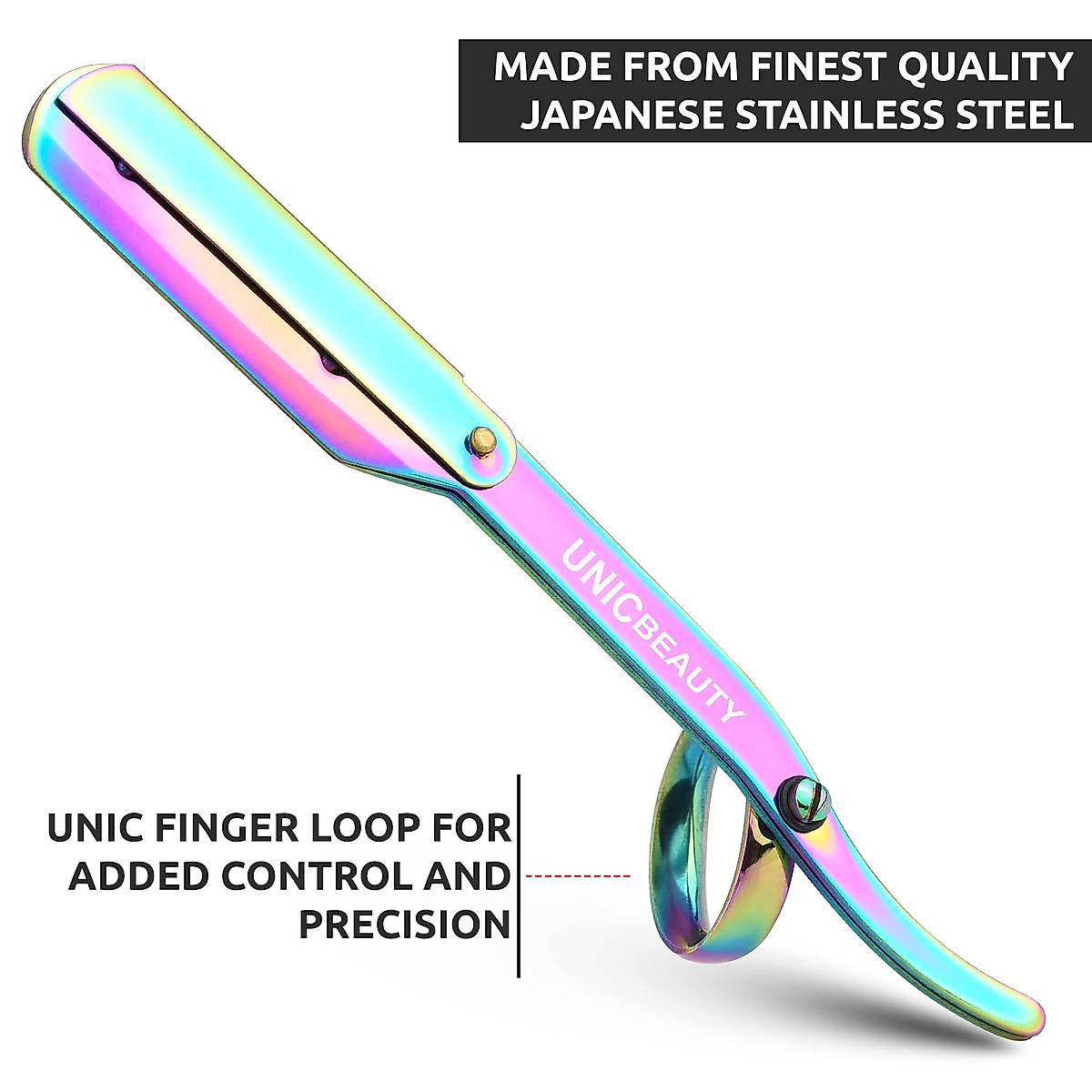 Straight Razors for Men - Professional Barber Razor for Close Shave with Premium Quality Edge, Blades Pack & Maintenance kit included with Pouch