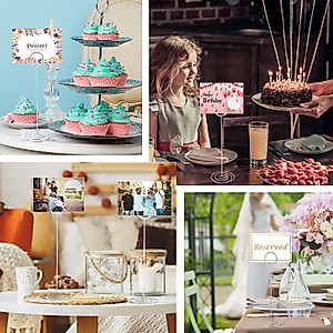 MANGZ 15 Pack 8.75 Inch Tall Table Number Holder, Place Card Holder, Table Picture Holder, Wire Photo Holder Clip,Menu Note Stand for Weddings, Banquets