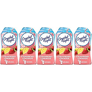 Crystal Light Liquid Water Enhancer Variety 5 each 1.62 fl oz bottles (Assorted Flavors) (Strawberry Lemonade)