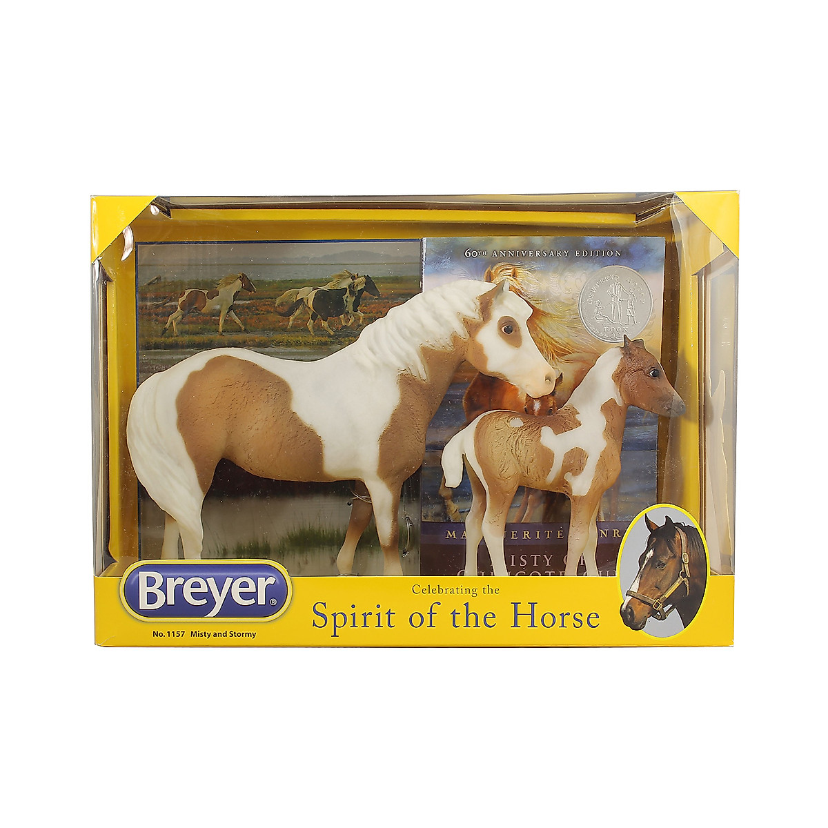Breyer Traditional Series Misty & Stormy Model & Book Set | 2 Horse and Book Gift Set | 1:9 Scale | Model #1157