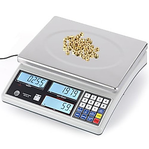 Bonvoisin Industrial Counting Scale Digital Scale for Parts and Coins kg/g/lb Electronic Gram Scale Inventory Counting Scale Industrial Parts Coins Piece Counting Scale (30kg/66lb, 1g)