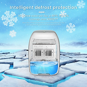 Afloia Dehumidifier for Home 52oz(1500ml) Capacity Ultra Quiet for 2200 Cubic Feet (250 sq ft) Portable Dehumidifiers for Bathroom, Bedroom, Dorm Room, Baby Room, RV