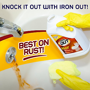 Iron OUT Powder Rust Stain Remover, Remove and Prevent Rust Stains in Bathrooms, Kitchens, Appliances, Laundry, and Outdoors, white, 4.75 lbs.