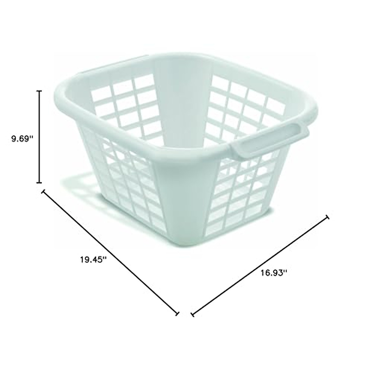 ADDIS 505976 24 Litre Square Laundry Basket, White