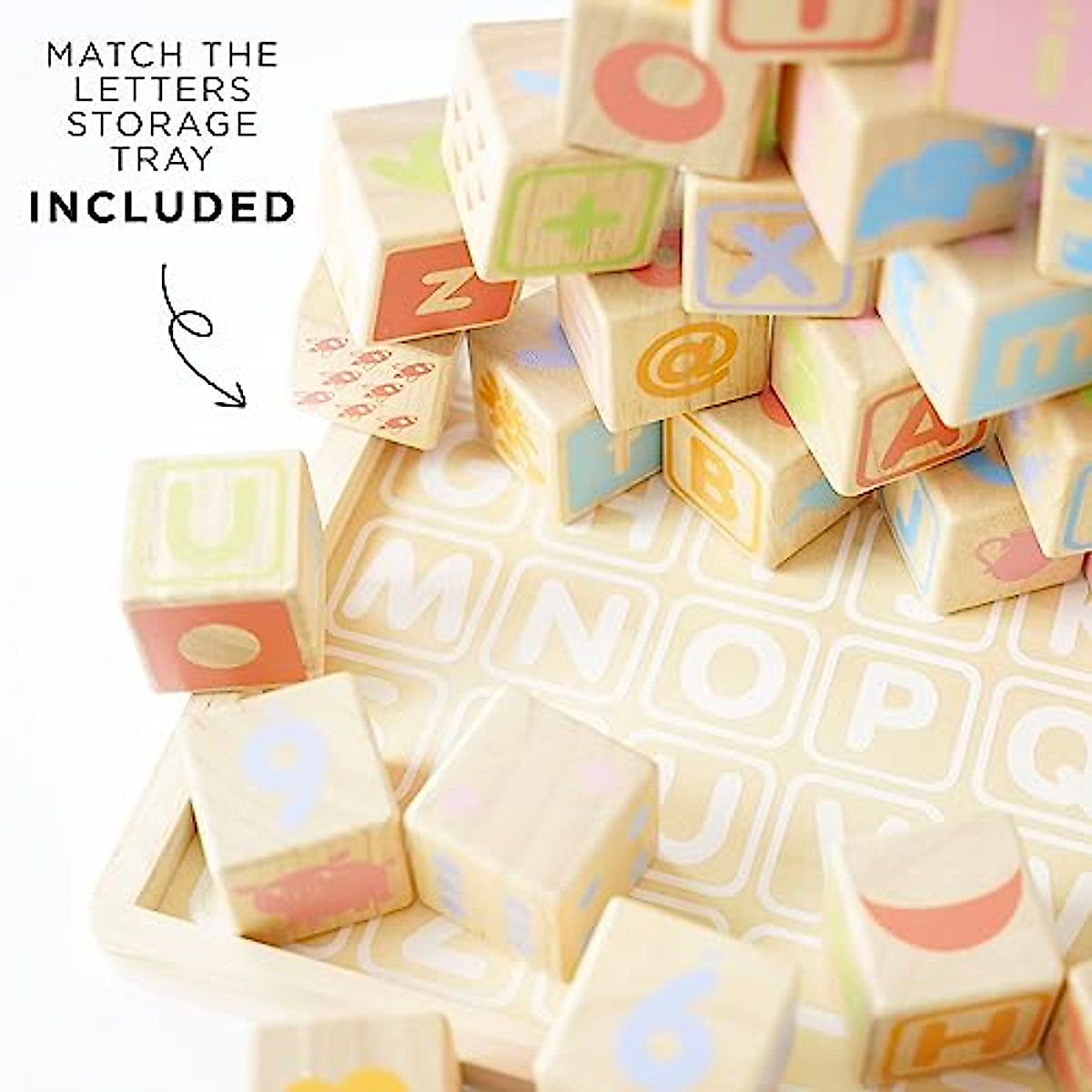 Le Toy Van - Petilou Wooden Educational ABC Wooden Blocks | Educational Wood Toys for Toddlers and Babies | Suitable for A Boy Or Girl 1 Year Old +