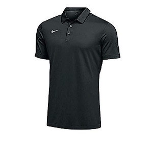Nike Mens Dri-FIT Short Sleeve Polo Shirt (Medium, Black)