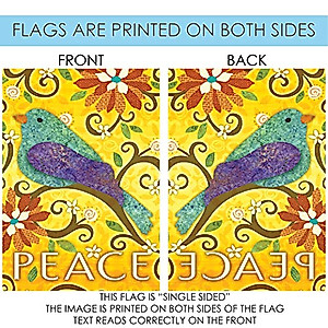 Toland Home Garden 1110071 Bird Of Peace Bird Flag 12x18 Inch Double Sided Bird Garden Flag for Outdoor House Flag Yard Decoration