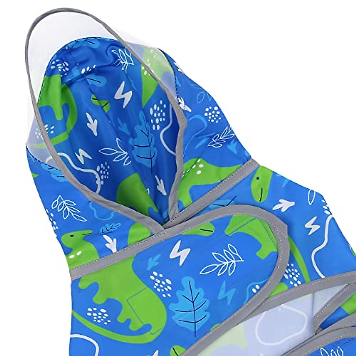 HDE Dog Raincoat with Clear Hood Poncho Rain Jacket for Small Medium Large Dogs Dinosaurs - L