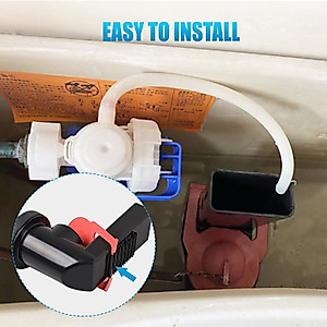 Kohler Toilet Flapper Replacement, 2 Pack Kohler Toilet Tank Parts Replaces Parts 84995 and 1000490 with Chain Hinges and 2 Plastic Buoys Ullnosoo for Water Saving Red