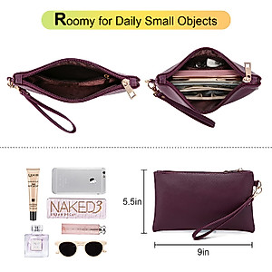 LOVEVOOK Laptop Bag for Women, Fashion Computer Tote Bag Large Capacity Handbag, Leather Shoulder Bag Purse Set, Professional Business Work Briefcase for Office Lady, 2PCs, 15.6-Inch, Deep Plum