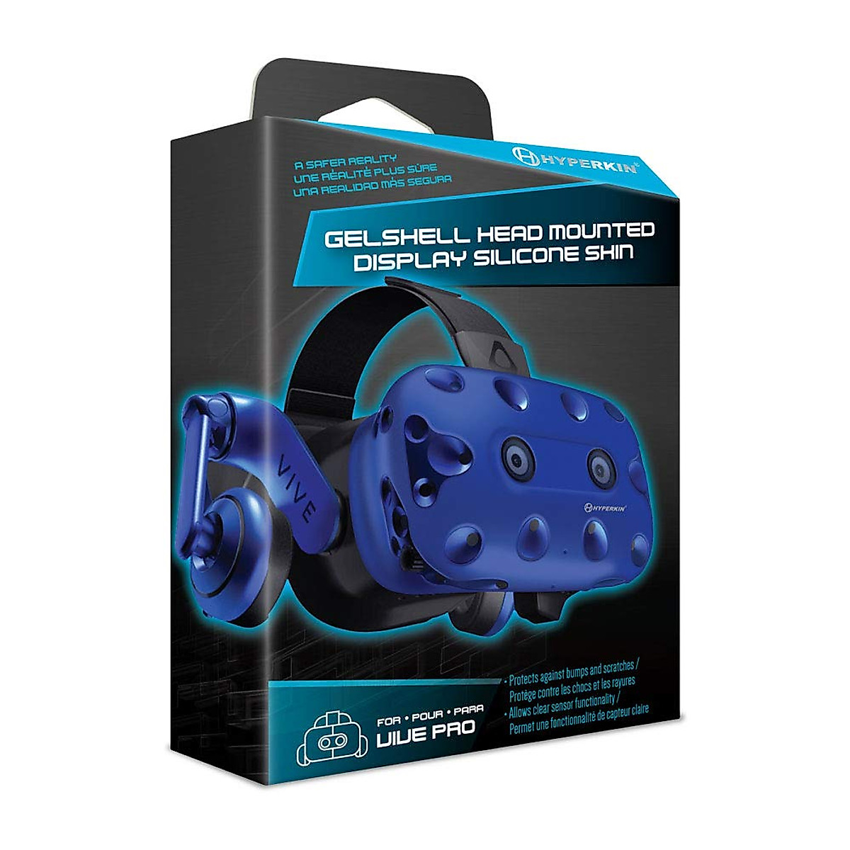 Hyperkin GelShell Silicone Skin for HTC Vive Pro (Blue) and Hyperkin GelShell Controller Silicone Skin for HTC Vive Pro/HTC Vive (White) (2-Pack)