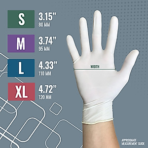 Reli. Latex Gloves, Small (110 Count) | Disposable | Powder-Free | White Gloves, Non-Sterile | All Purpose - Cleaning, Automotive, Cooking, Industrial, Laboratory | Single Use (Small)