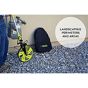 Calculated Industries #6575 DigiRoller Plus III 12.5 Inch Estimators Electronic Distance Measuring Wheel with Large Backlit Digital Display; Measure in Feet, Inches, Meters, Yards; FREE Carrying Pack