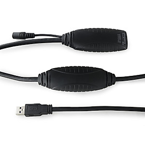 Plugable 10 Meter (32 Foot) USB 3.0 Active Extension Cable with AC Power Adapter, Back-Voltage Protection, and Driverless Technology