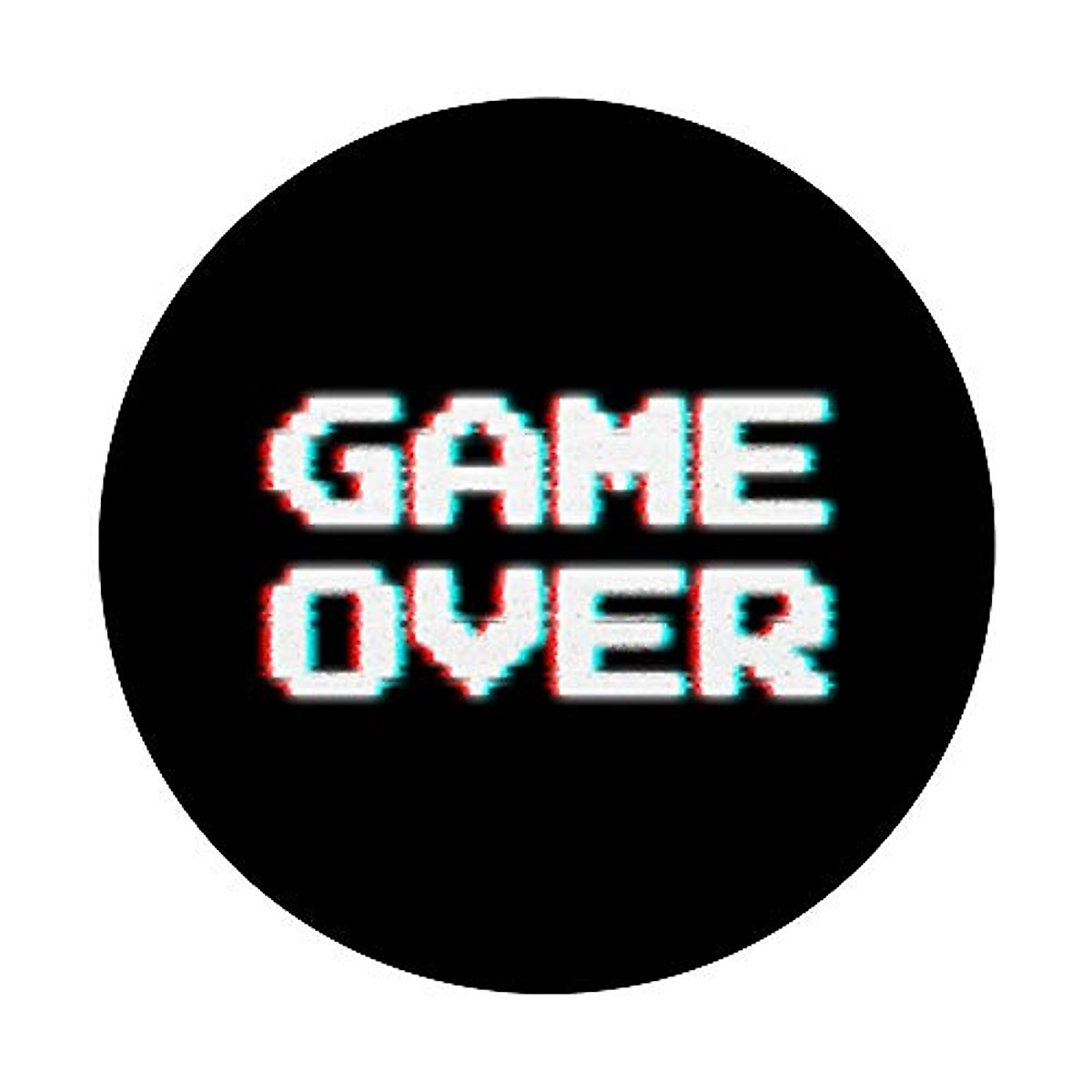 Game Over Glitch Art Retro Video Game Pop PopSockets Grip and Stand for Phones and Tablets
