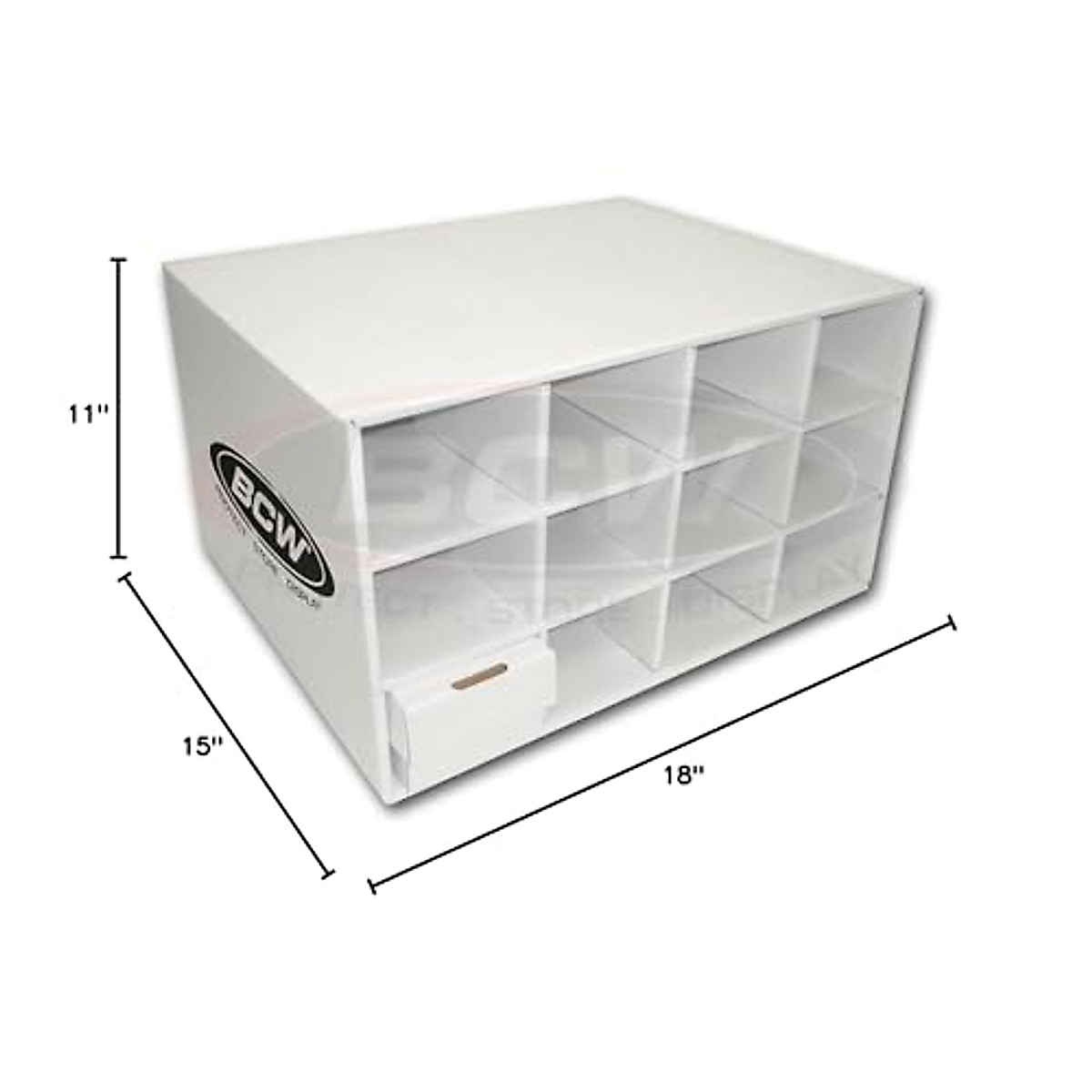 BCW Card House Storage Box | Card Storage Box for 9600 Trading Cards | Durable White Corrugated Cardboard | Ideal for Pokémon, MTG, and Sports Cards