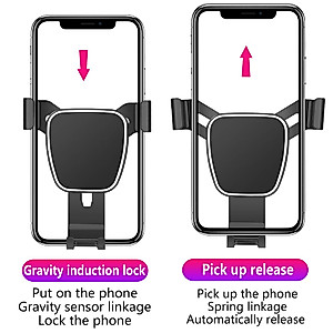 LUNQIN Car Phone Holder for 2017-2024 Audi Q5, 2018-2024 SQ5 Sportback Auto Accessories Navigation Bracket Interior Decoration Mobile Cell Phone Mount