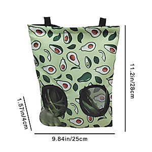 LELEVTXP Pig Guinea Hay Feeder Rabbit Feeder Hanging Rabbit Hay Feeder Bag Foldable Hay Storage Bag for Rabbit Guinea Pig Hamster Chinchilla (Avocado-2 Holes)