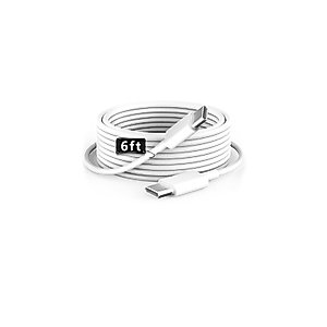 GKW iPhone 15 Plus Cord USB-C Cable 6ft Certified for iPad Air/iPad/iPad Pro/iPad Mini/iPhone 15 with USB-C Port,White 1Pack, GS-W20A0938