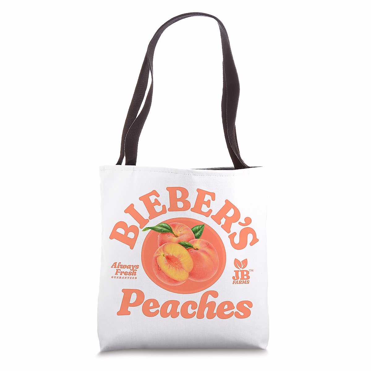 Official Justin Bieber Peaches White Tote Bag