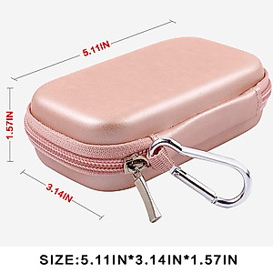 MP3 & MP4 Player Case for SOULCKER/G.G.Martinsen/Grtdhx/iPod Nano/Sandisk Music Player/Sony NW-A45 and Other Music Players with Bluetooth. Fit for Earbuds, USB Cable, Memory Card - Rose Gold