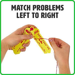 LEARNING WRAP-UPS SELF-CORRECTING Multiplication Keys, Self Correcting Math Tool for Kids Grade Level 2 - 6, Yellow, (K103-SB)