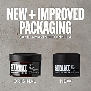 STMNT Grooming Goods Dry Clay, 3.38 oz | Extra Matte Finish | Super Strong Control | Easy to Wash Out