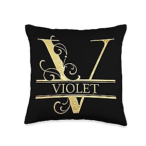 Violet Name Gifts By Vnz Violet Name Throw Pillow, 16x16, Multicolor