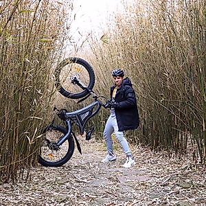 aostirmotor 1000W Peak Full Suspension 4.0" Fat Tire Electric Bikes for Adults All Terrain E-Bike 48V 15AH Removable Battery Electric Mountain Bike 28Mph Electric Beach Bicycles 29+ Miles Long Range