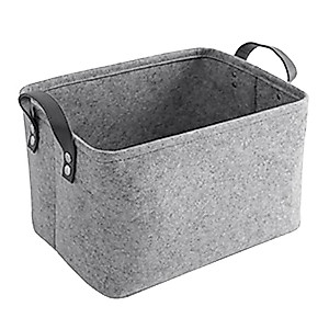 MAGICLULU 2 Pcs Felt Storage Basket Storage Baskets Foldable Storage Basket Tabletop Shelf Folding Shelf Laundry Basket Nonwovens Storage Basket Desktop Organizer To Weave Grocery Basket