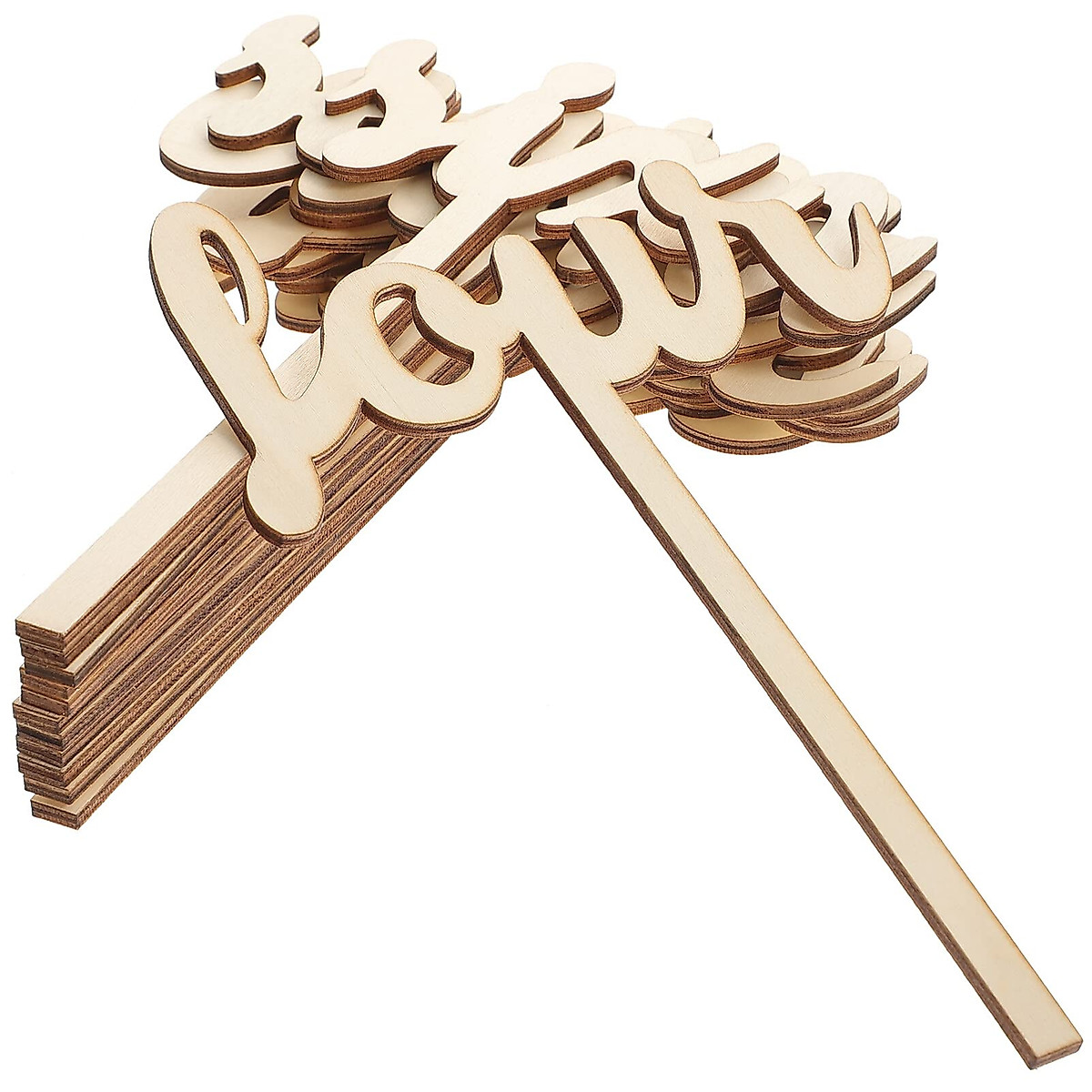 Tinksky 12pcs One-Twelve Wooden Table Numbers on Sticks for Wedding Party Decoration