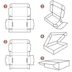 Famagic 12Pack 7x5x2 Small Mailing Boxes - Brown Shipping Boxes for Small Business, Corrugated Cardboard Mailer Boxes for Packaging, Bulk